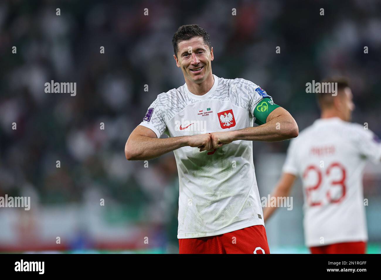Robert Lewandowski during the FIFA World Cup Qatar 2022 Group C match ...