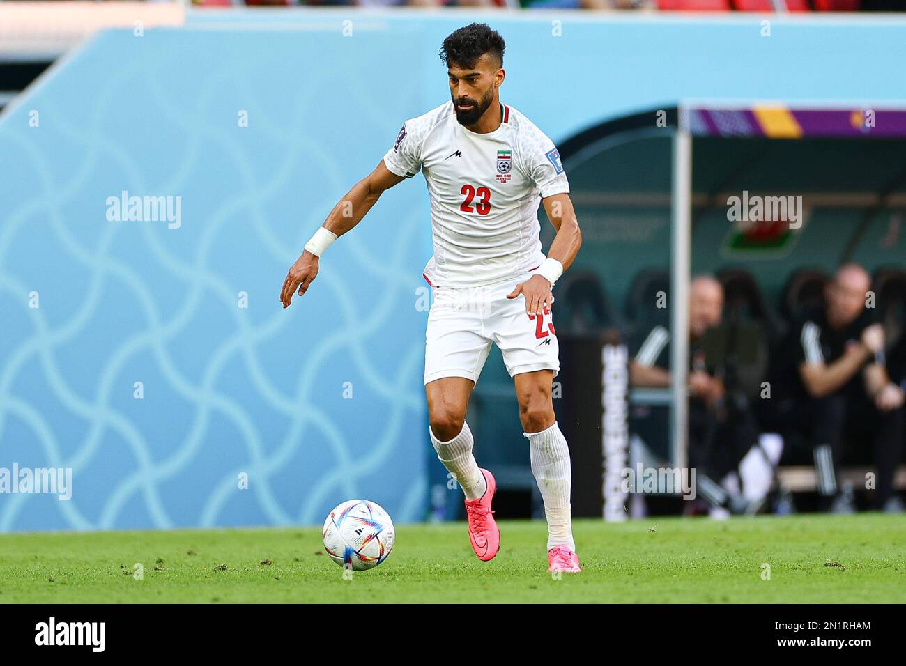 DOHA, QATAR - NOVEMBER 25: Ramin Rezaeian during the FIFA World Cup ...
