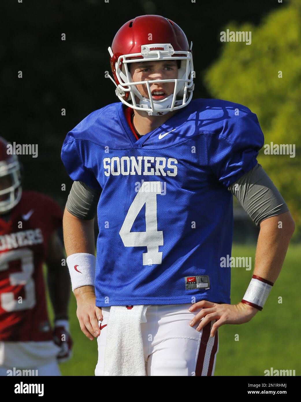 Oklahoma quarterback Reece Clark is pictured during an Oklahoma NCAA ...