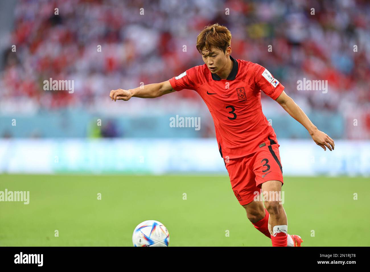 AL RAYYAN, QATAR - NOVEMBER 28: Jinsu Kim during the FIFA World Cup Qatar 2022 Group H match ...