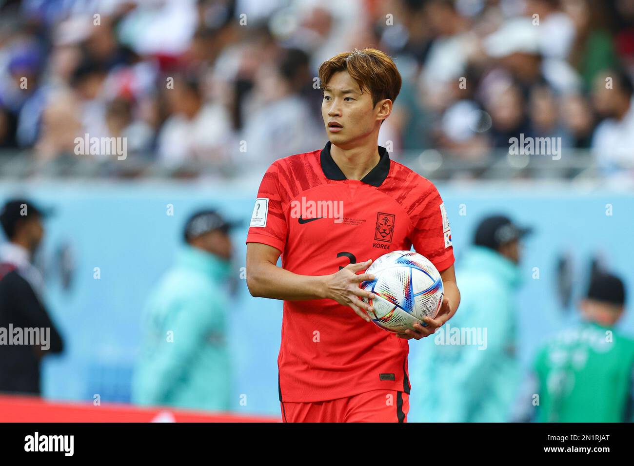 AL RAYYAN, QATAR - NOVEMBER 28: Jinsu Kim during the FIFA World Cup Qatar 2022 Group H match ...