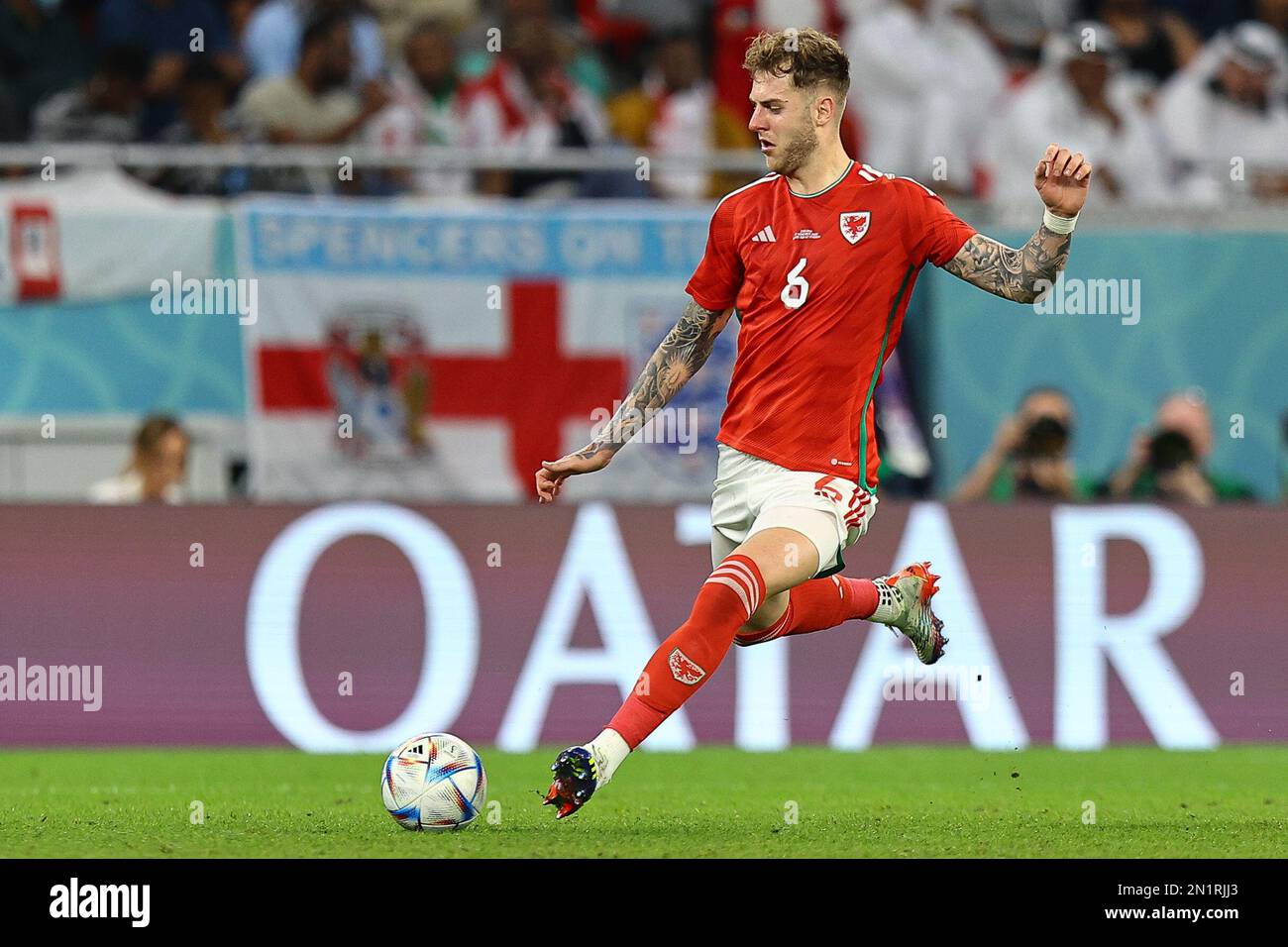 DOHA, QATAR - NOVEMBER 25: Joe Rodon during the FIFA World Cup Qatar ...