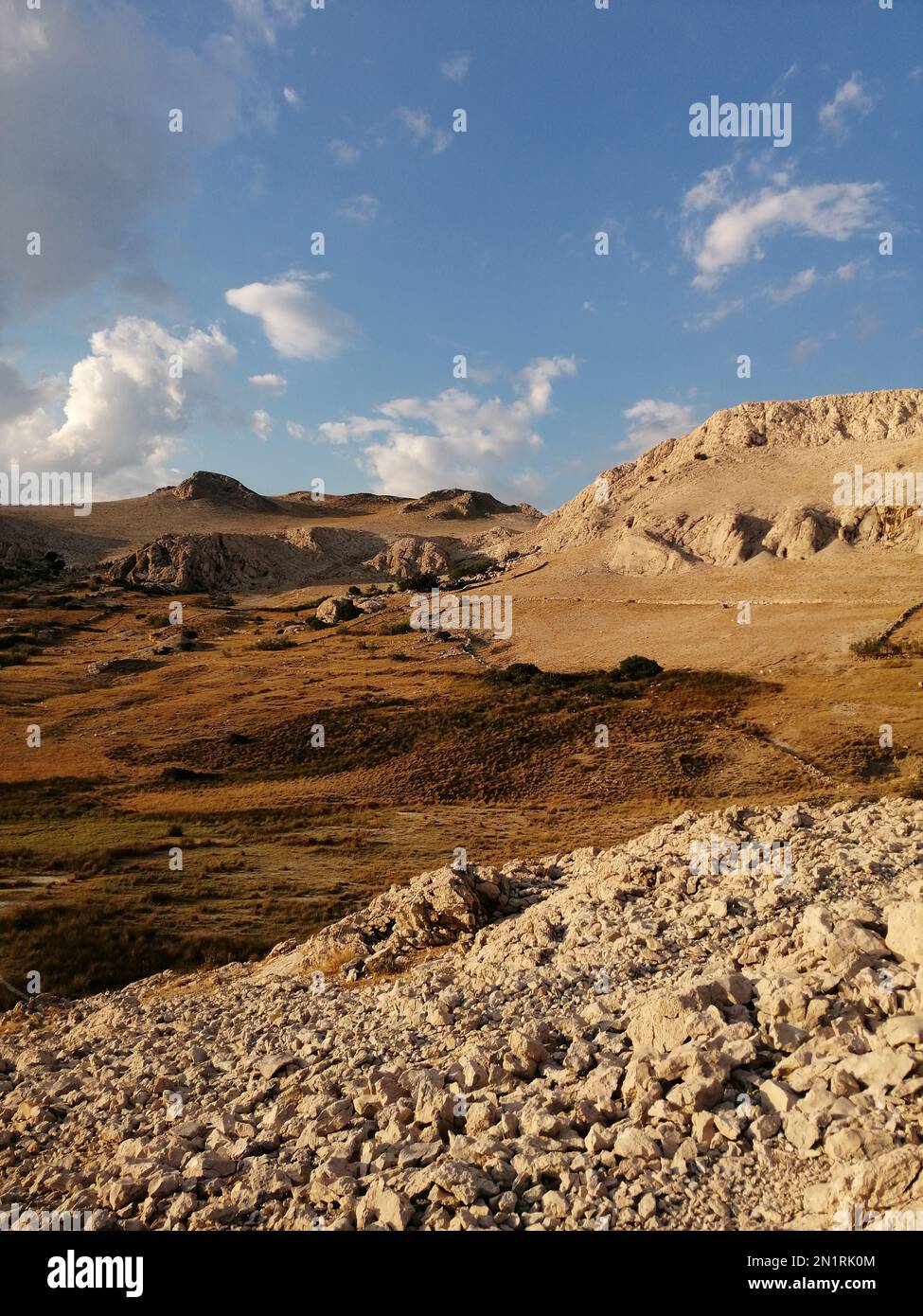 A vertical shot of beautiful mountains in Pag, Croatia Stock Photo - Alamy