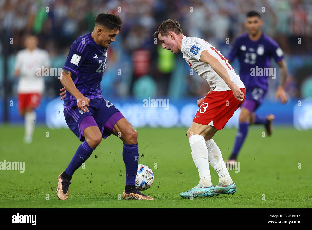 DOHA, QATAR - NOVEMBER 30: Nahuel Molina, Jakub Kaminski during the ...
