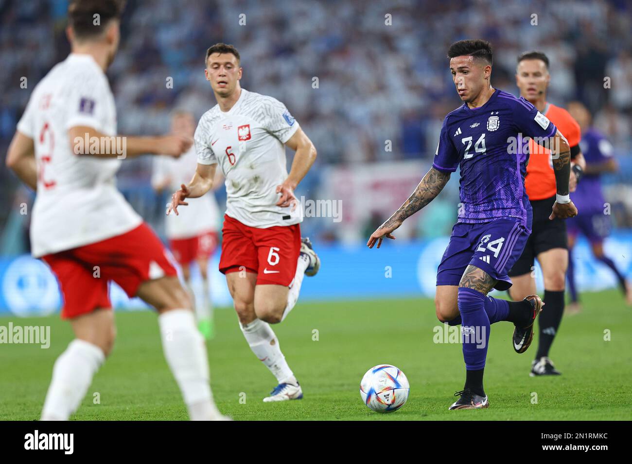 DOHA, QATAR - NOVEMBER 30: Enzo Fernandez during the FIFA World Cup ...