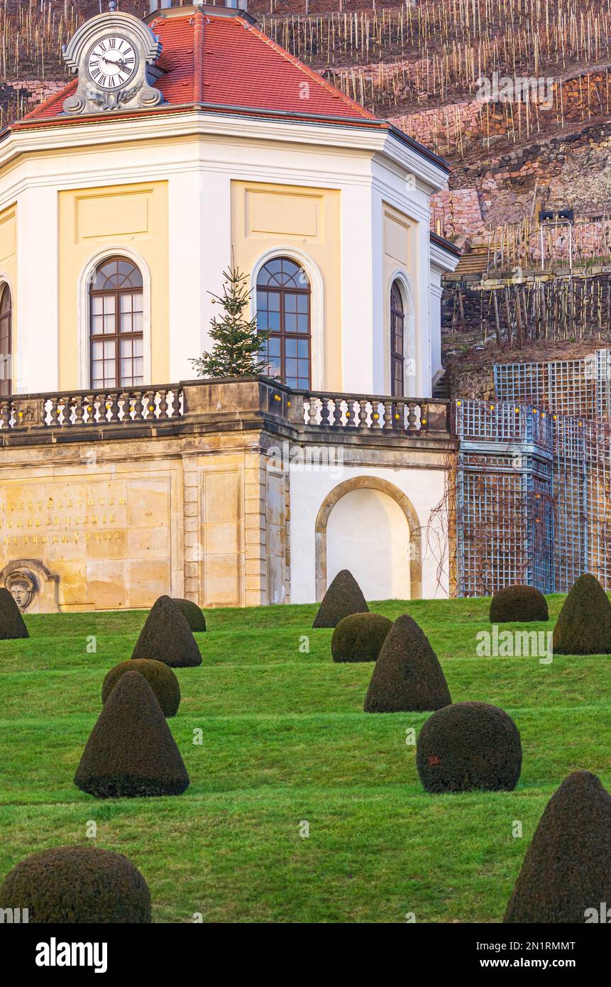 The Belvedere in the garden of Wackerbarth Manor, seat of the Saxon ...