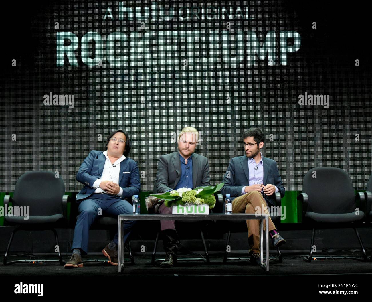 Freddie Wong, from left, Ben Walker and Anthony Burch participate in ...
