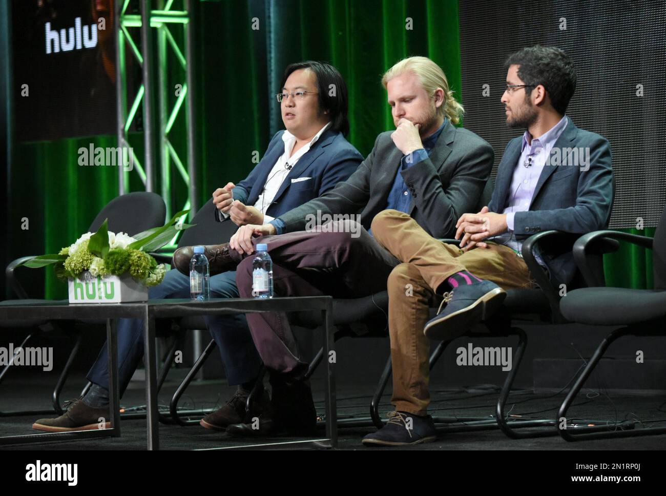 Freddie Wong, from left, Ben Walker and Anthony Burch participate in ...