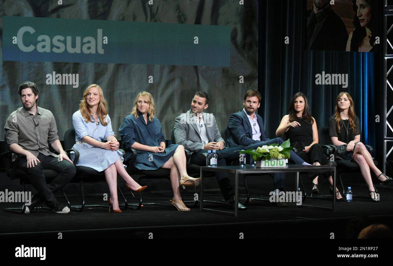 Director Jason Reitman, from left, executive producers Helen Estabrook ...