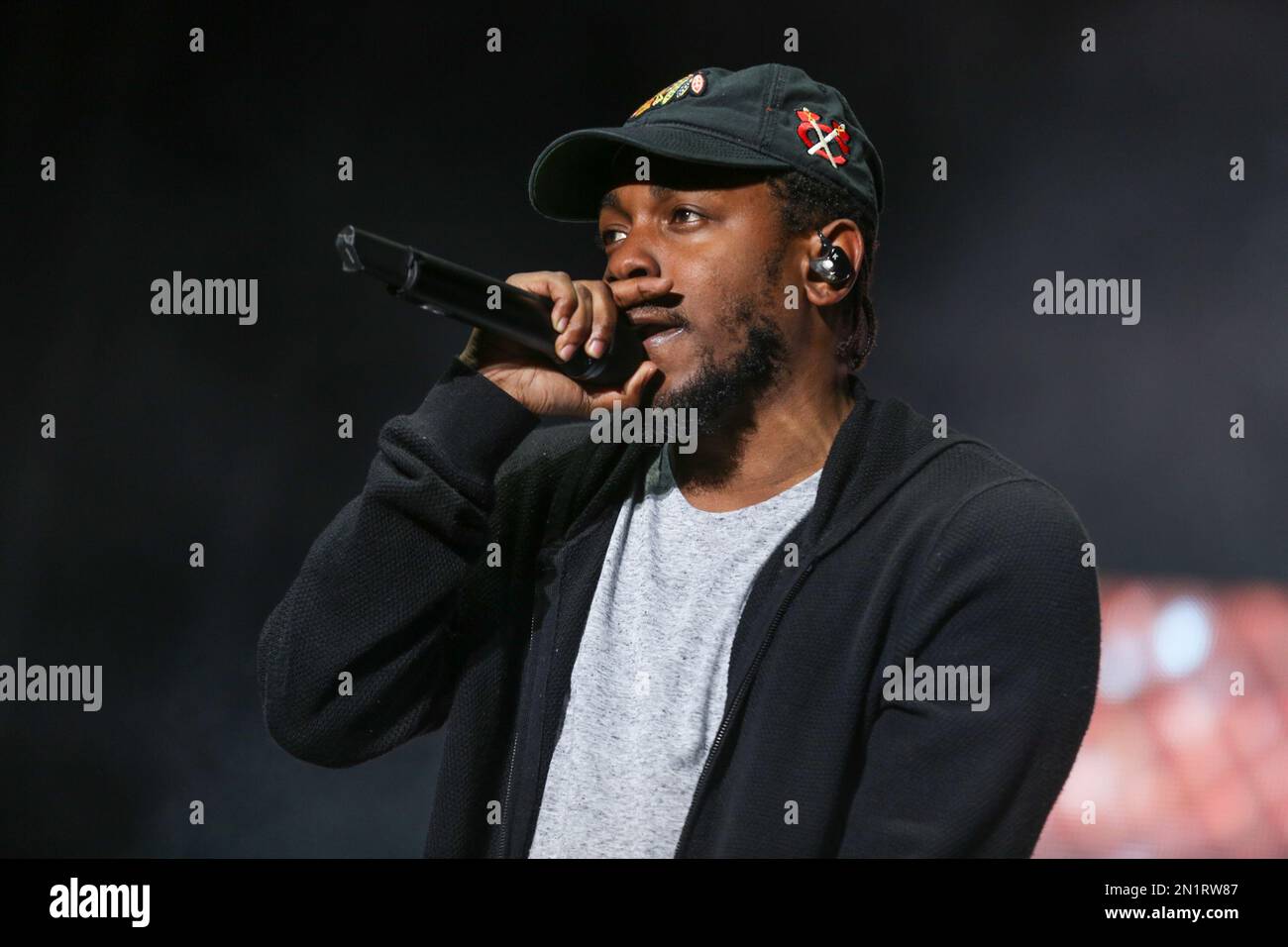 Kendrick Lamar performs at Outside Lands Music Festival at Golden Gate Park on Saturday, August ...