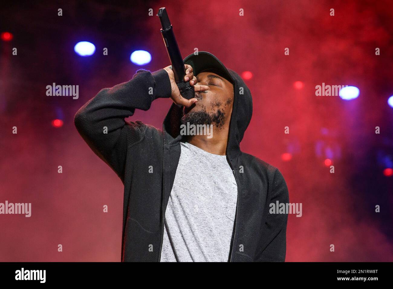 Kendrick Lamar performs at Outside Lands Music Festival at Golden Gate Park on Saturday, August ...