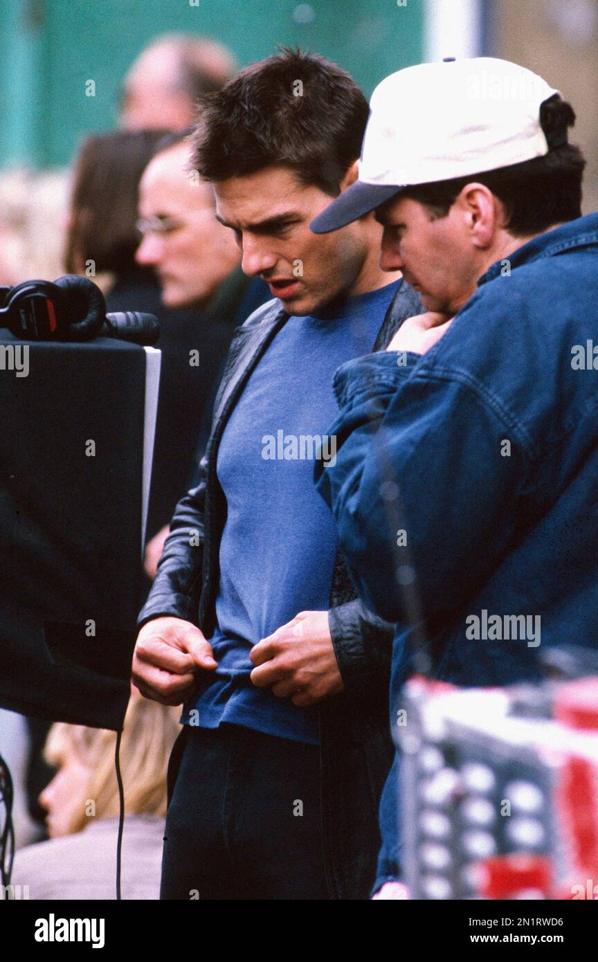 London, UK. Tom Cruise on the set of Mission Impossible. 1995. Ref ...