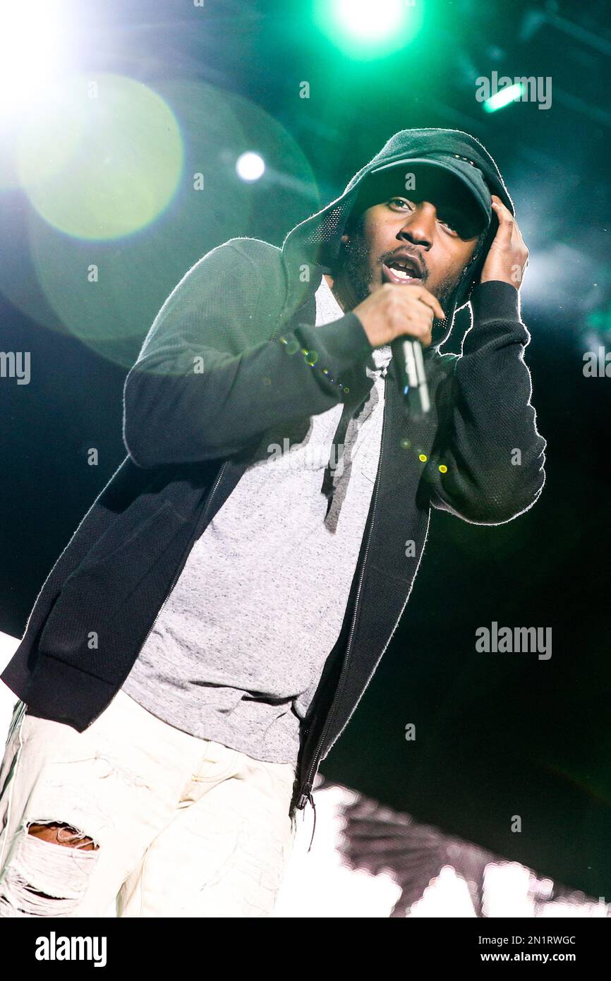 Kendrick Lamar performs at Outside Lands Music Festival at Golden Gate Park on Saturday, August ...