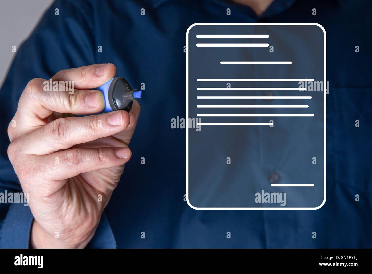 Electronic signature concept, electronic signature icon, business ...