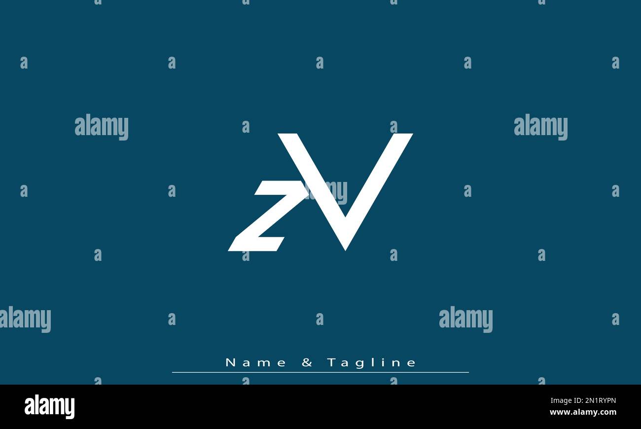Alphabet letters Initials Monogram logo ZV , VZ Stock Vector Image ...