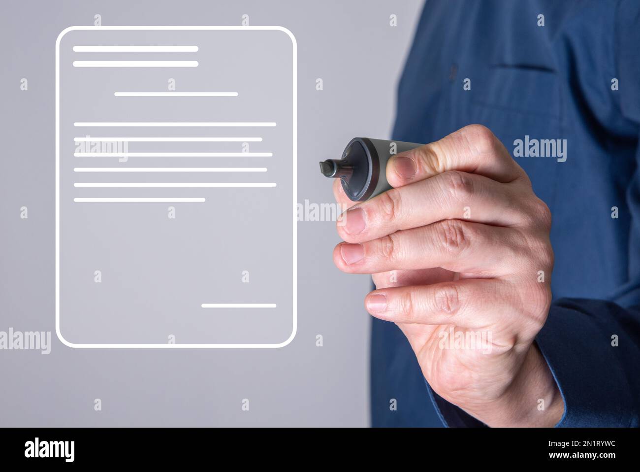 Electronic signature concept, electronic signature icon, business ...