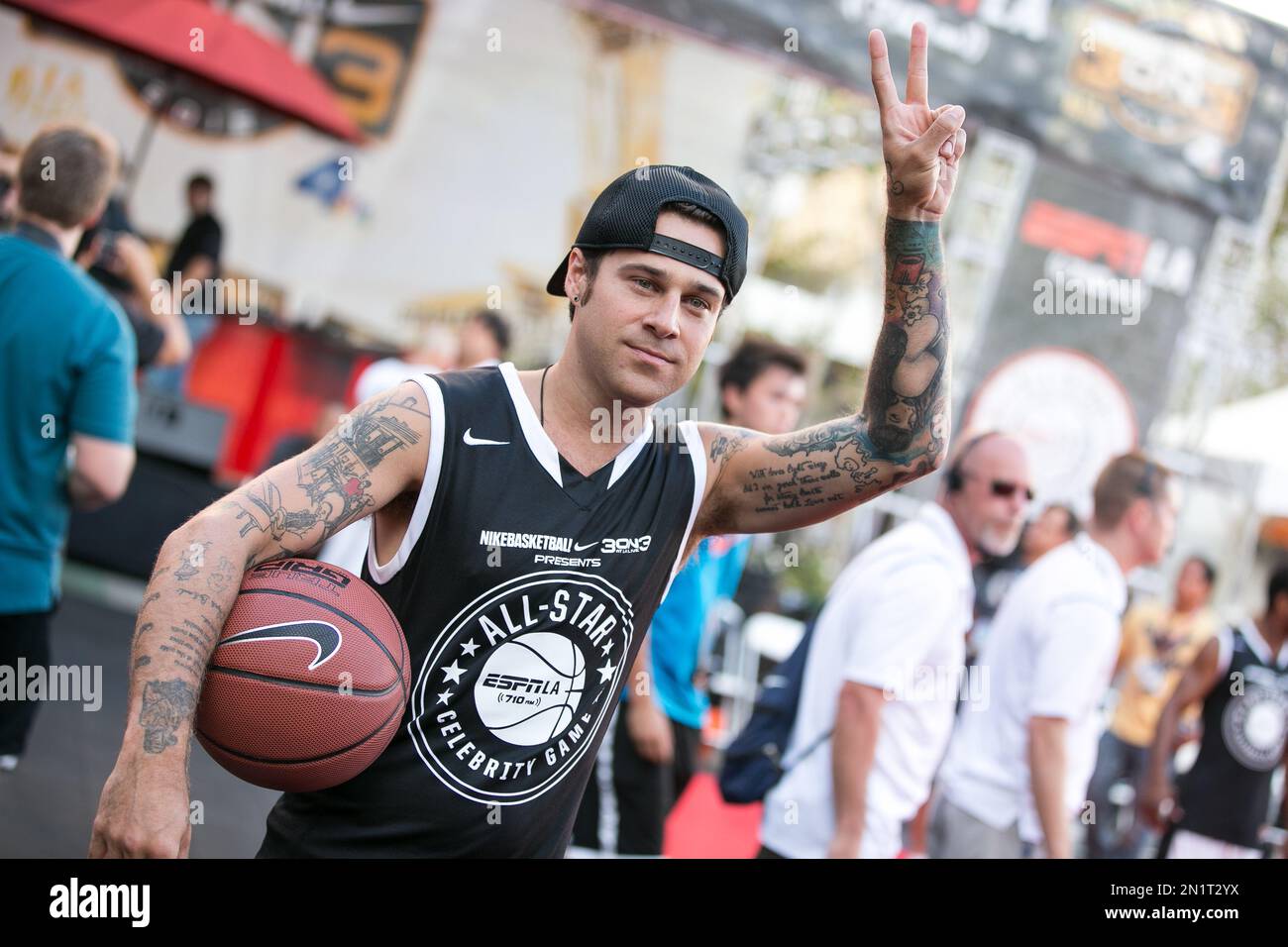 Ryan Cabrera attends the Nike Basketball 3ON3 Tournament - ESPNLA 710 ...