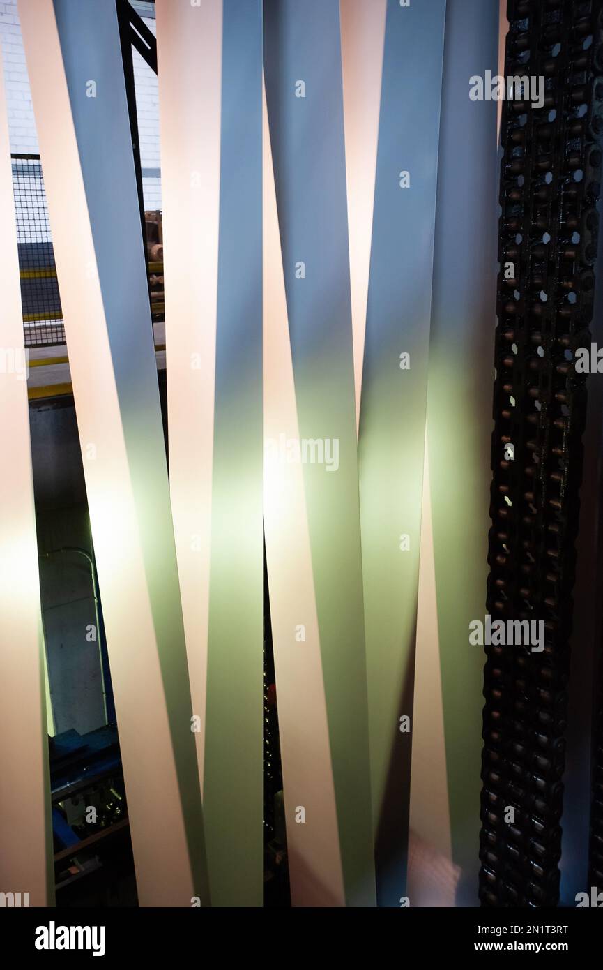 Metallurgical factory in Germany, the process of galvanizing strip ...