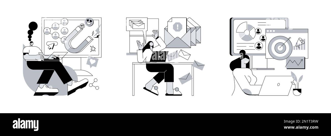 Social media marketing strategy abstract concept vector illustration ...