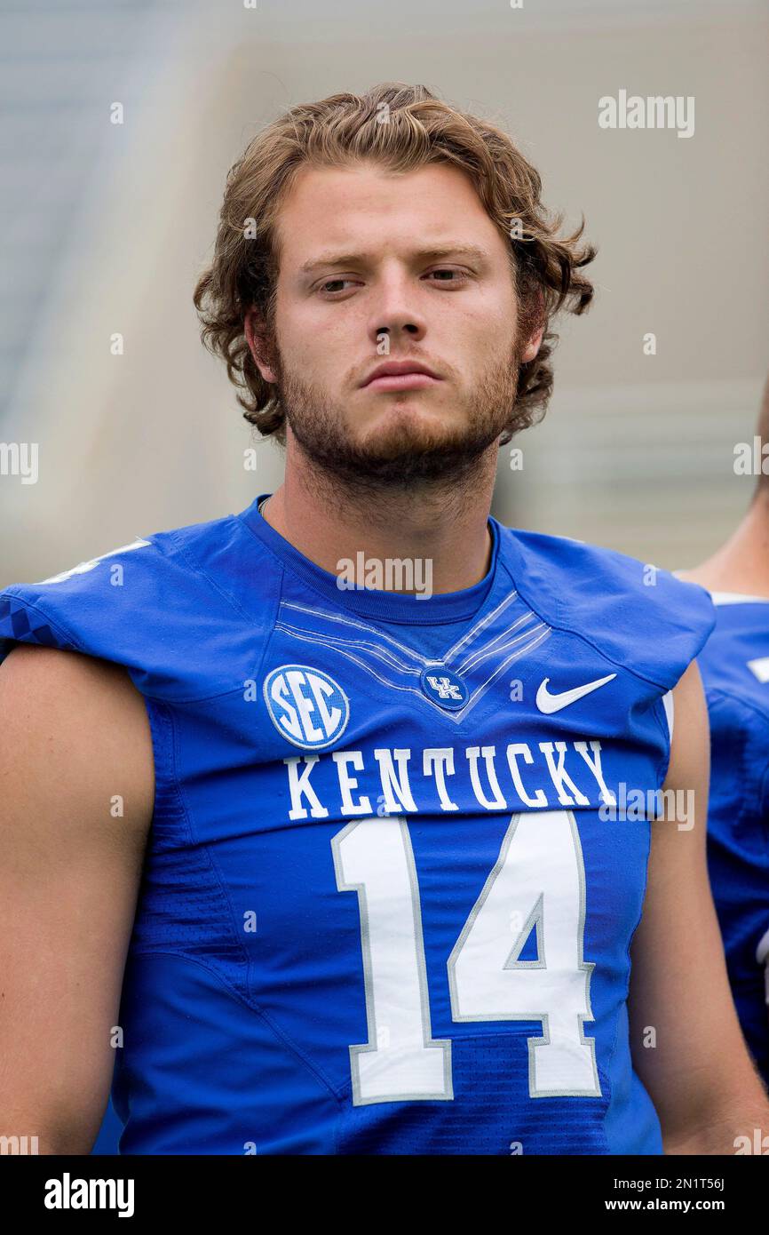 Kentucky quarterback Patrick Towles poses for portraits during the team ...
