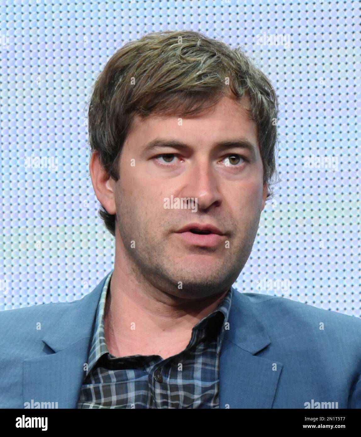 Mark Duplass participates in "The League" panel at the FX Summer TCA ...