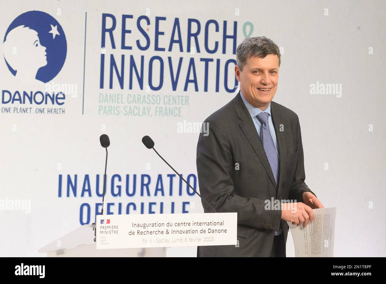 CEO of the Danone group Antoine de Saint-Affrique attends the ...