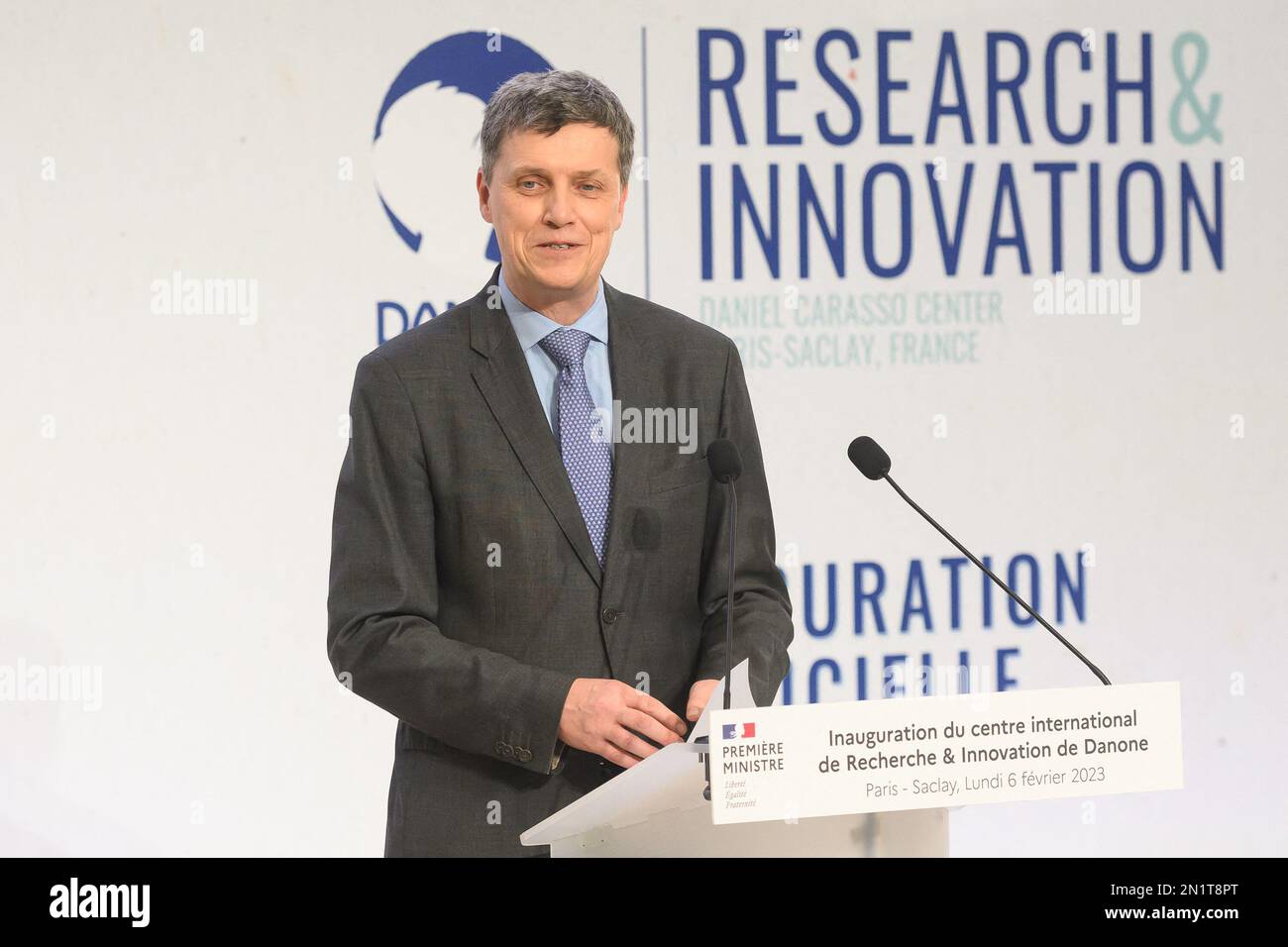 CEO of the Danone group Antoine de Saint-Affrique attends the ...