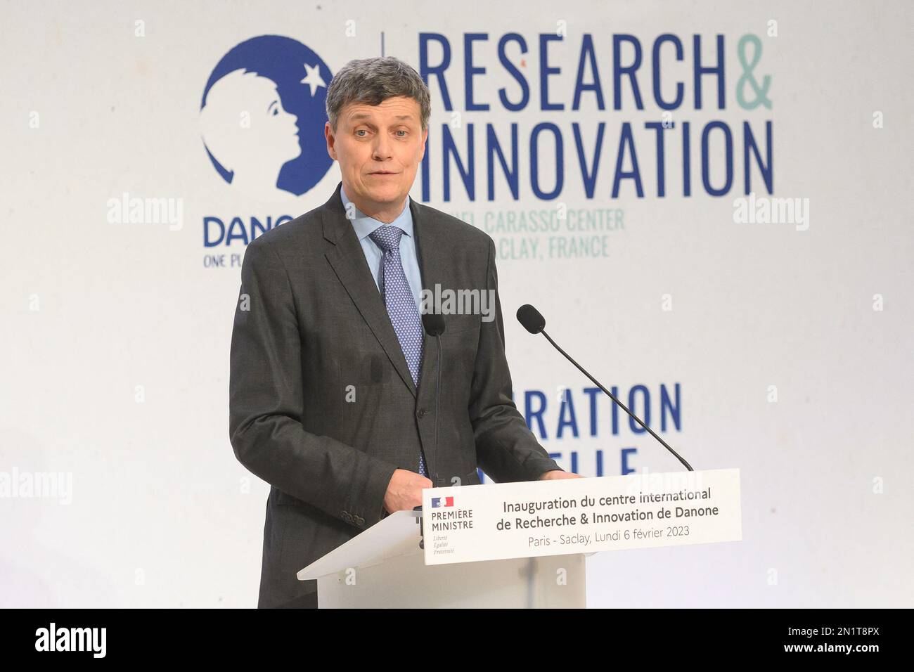 CEO of the Danone group Antoine de Saint-Affrique attends the ...