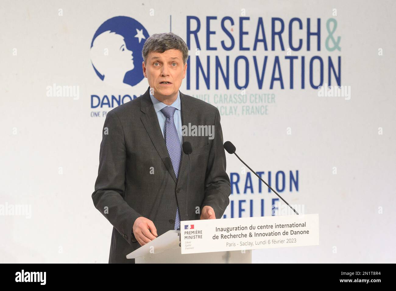 CEO of the Danone group Antoine de Saint-Affrique attends the ...