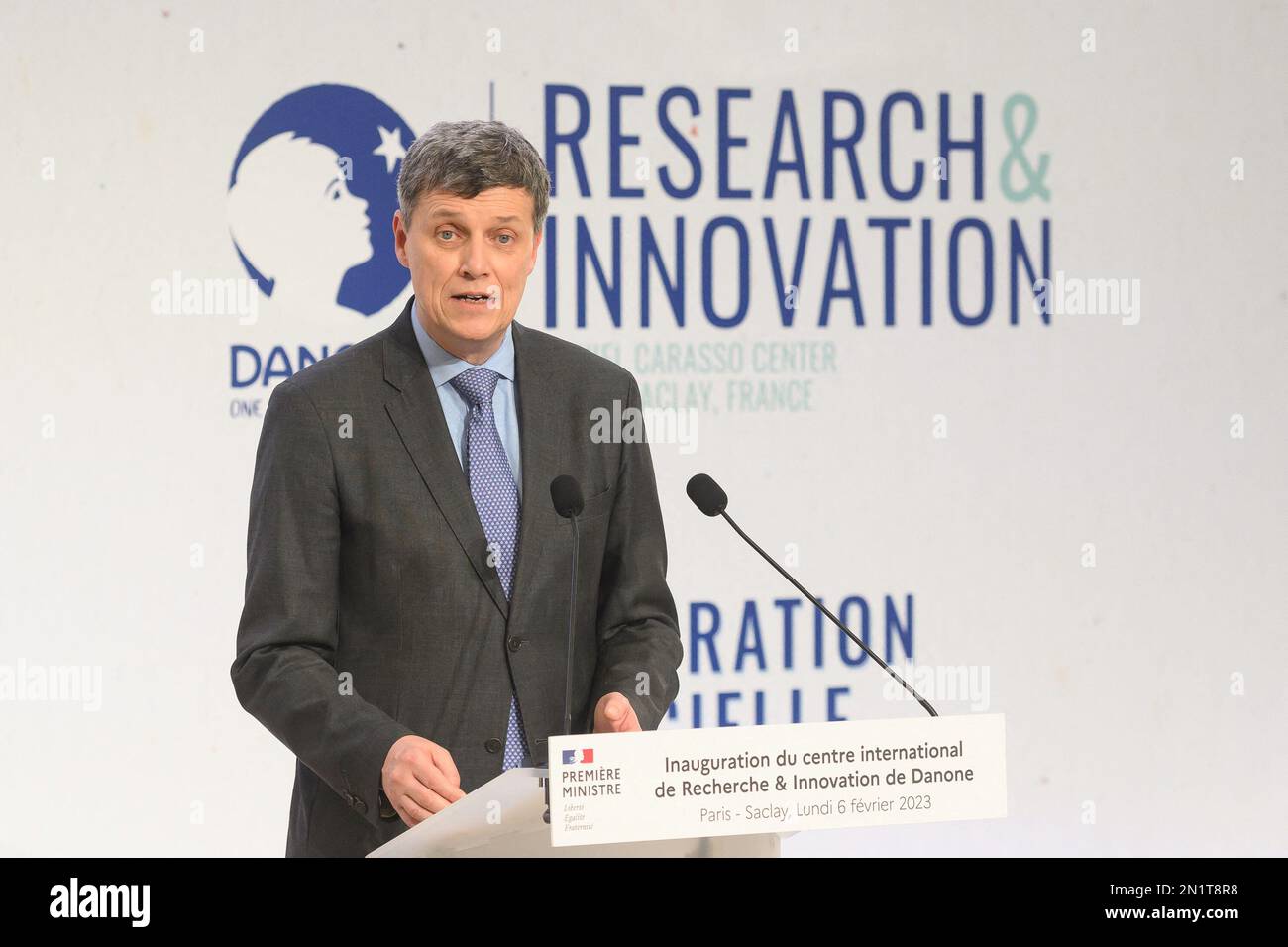 CEO of the Danone group Antoine de Saint-Affrique attends the ...