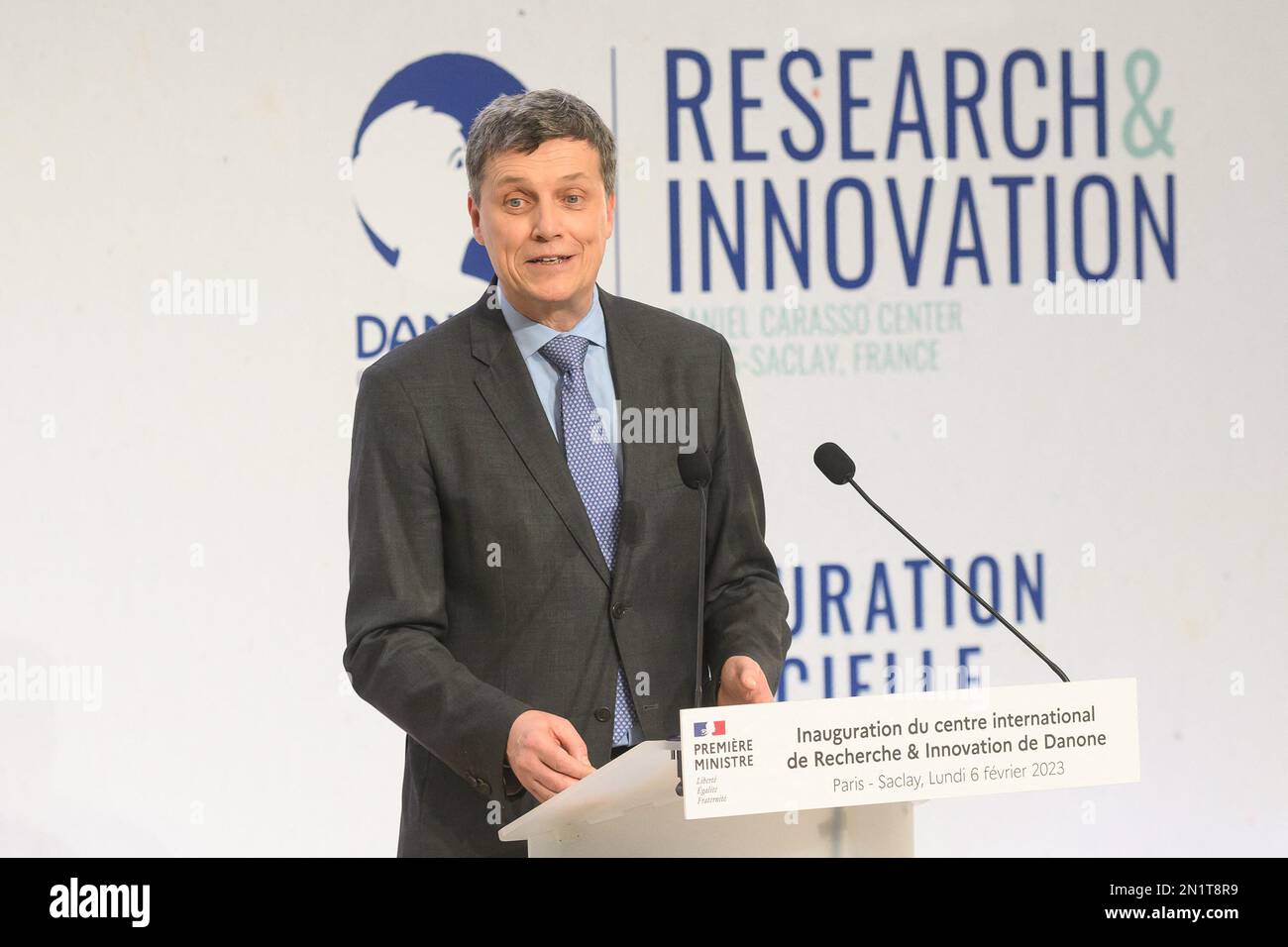 CEO of the Danone group Antoine de Saint-Affrique attends the ...