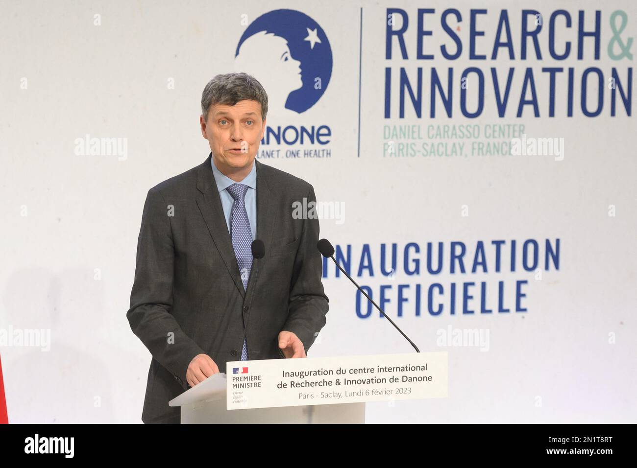 CEO of the Danone group Antoine de Saint-Affrique attends the ...