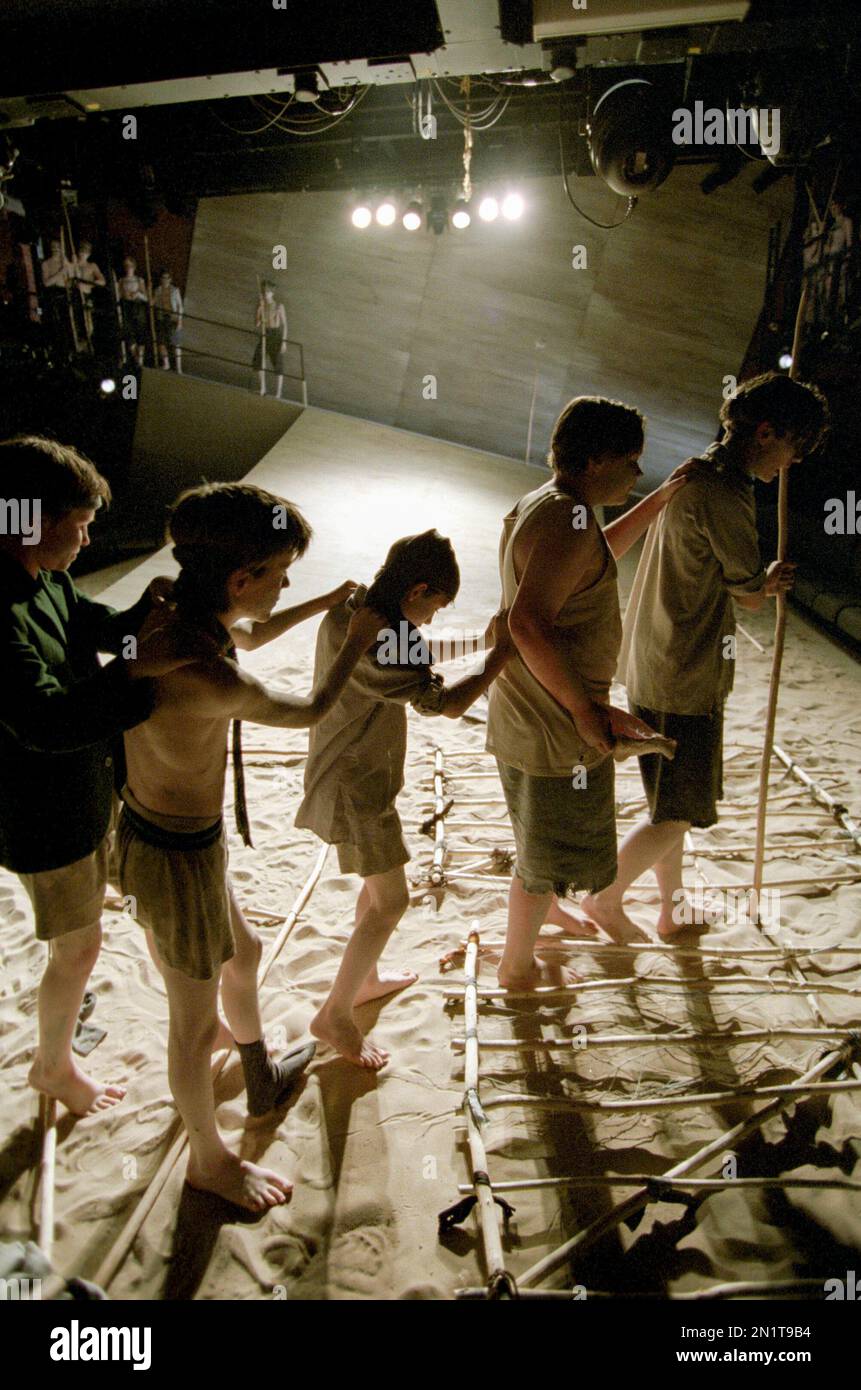 boys in LORD OF THE FLIES by William Golding at the Royal Shakespeare ...