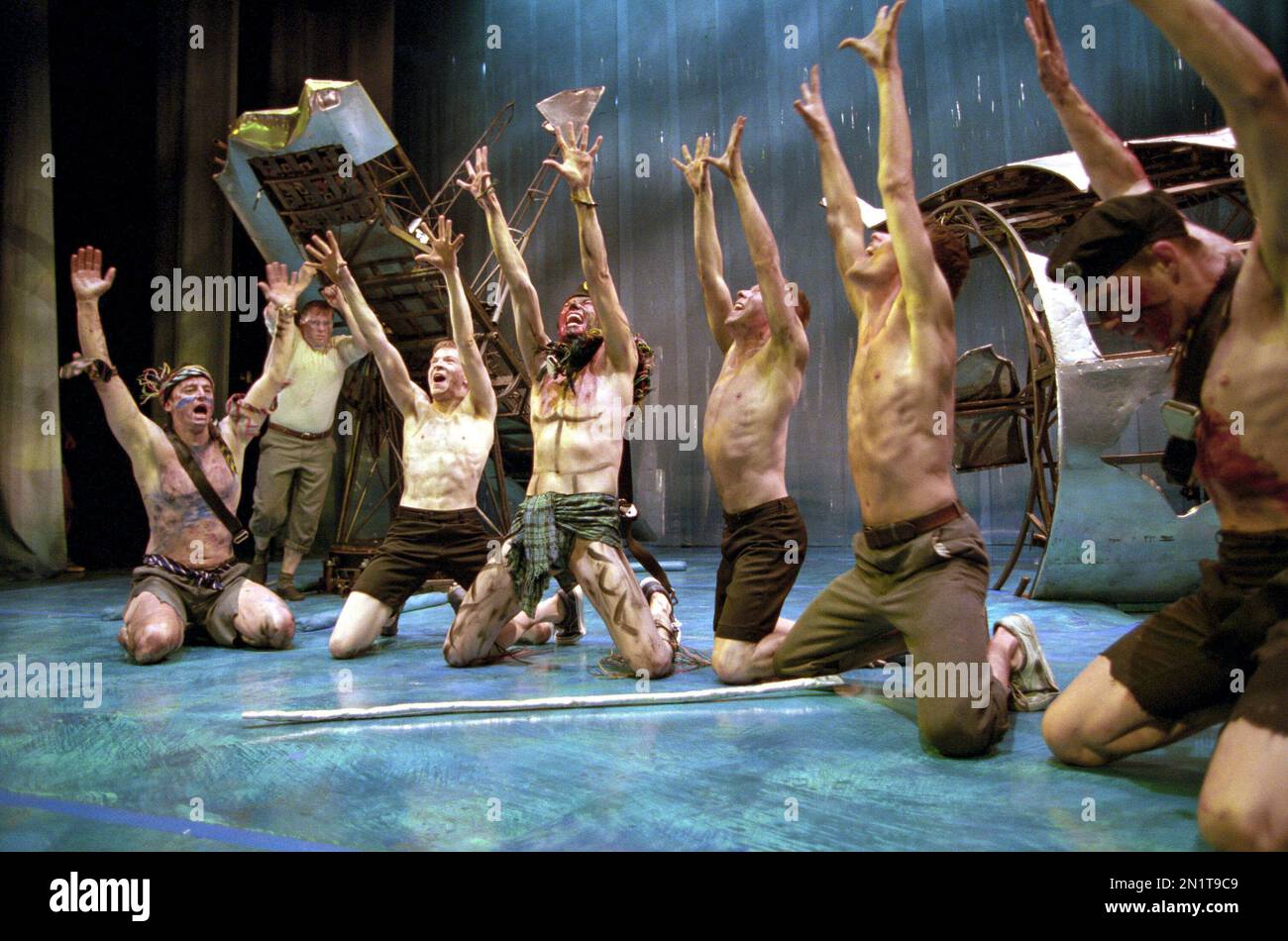 rear left: Neville Hutton (Piggy) centre: Philip Dinsdale (Jack) in ...