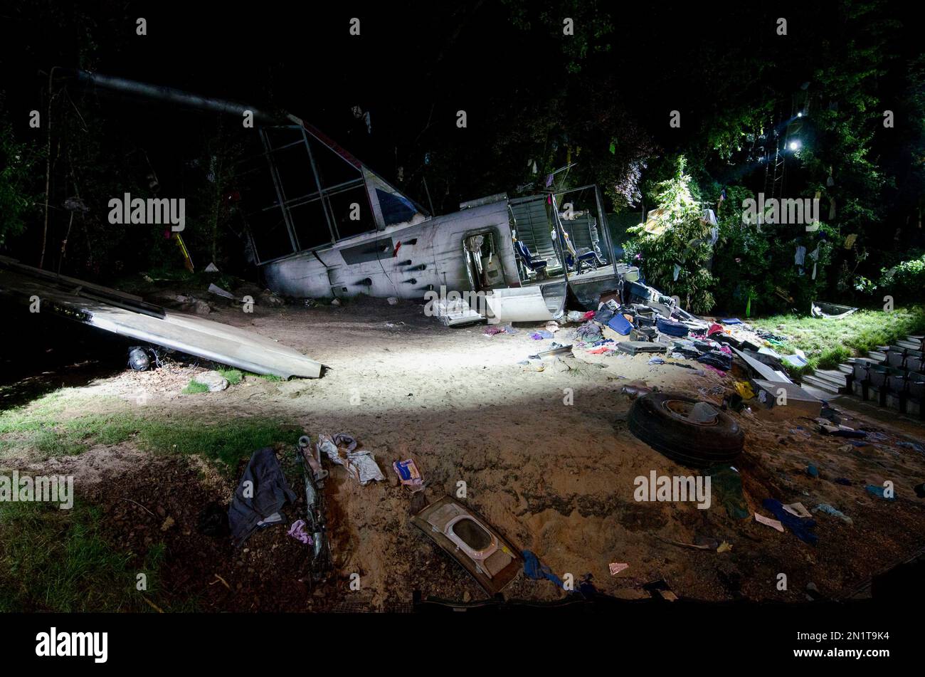 aeroplane wreckage in LORD OF THE FLIES by William Golding at the Open ...