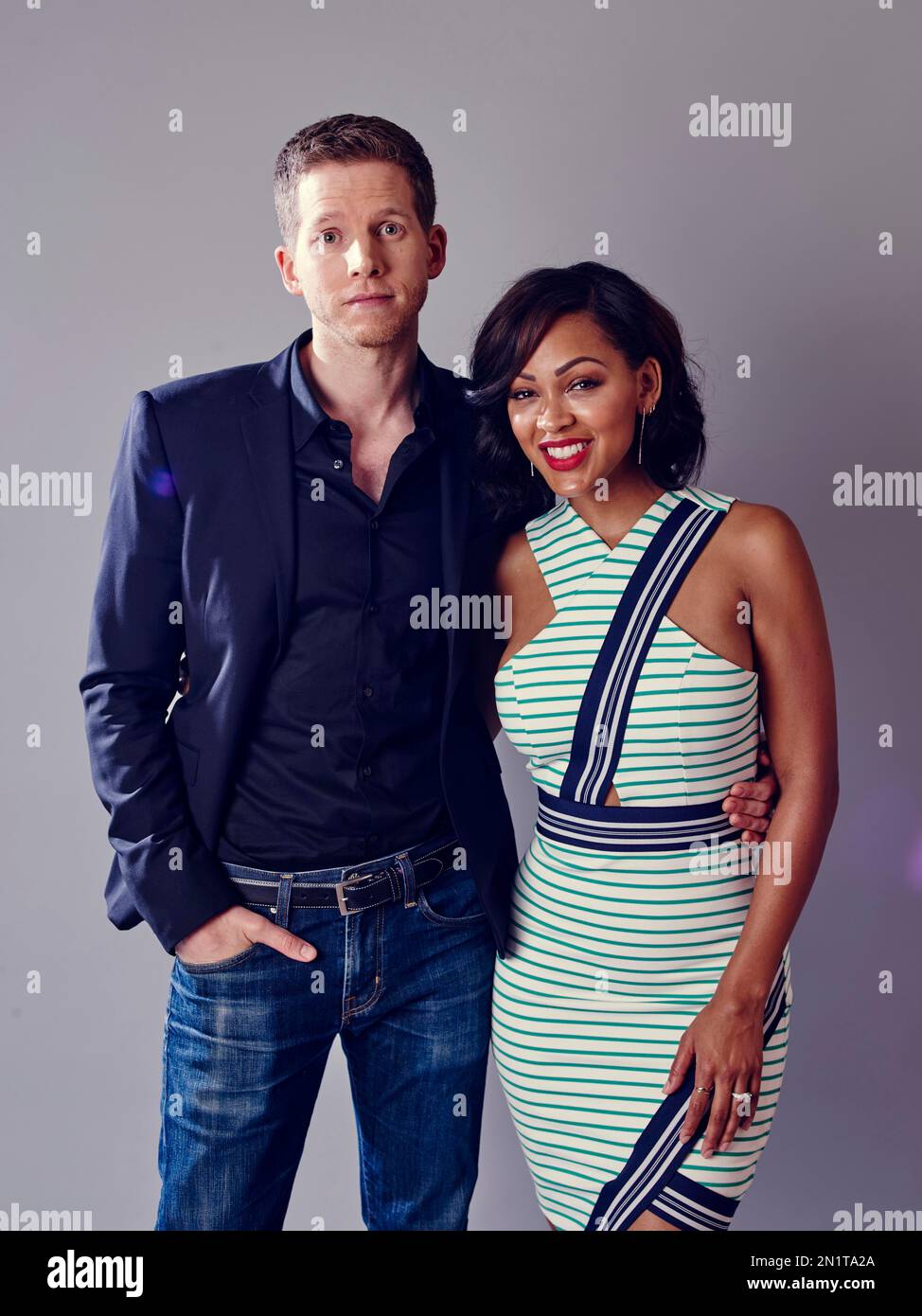 Meagan Good, right, and Stark Sands, from "Minority Report", poses for ...