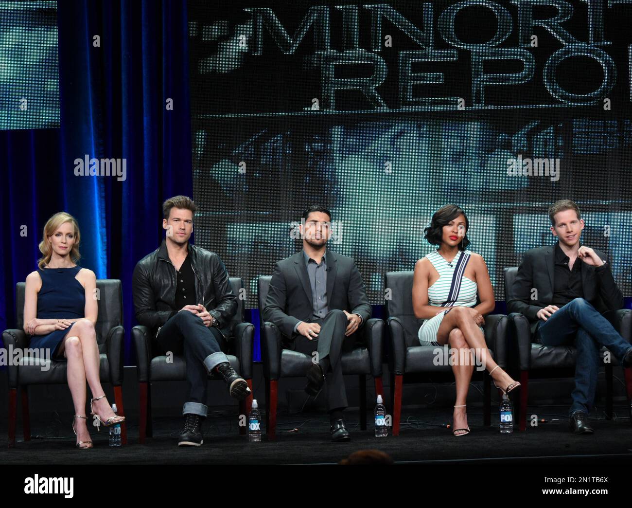 Laura Regan, from left, Nick Zano, Wilmer Valderrama, Meagan Good and ...