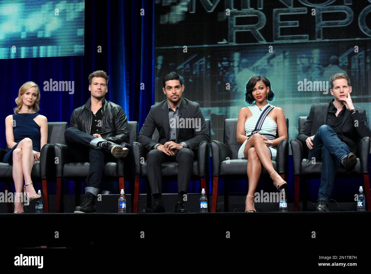 Laura Regan, from left, Nick Zano, Wilmer Valderrama, Meagan Good and ...