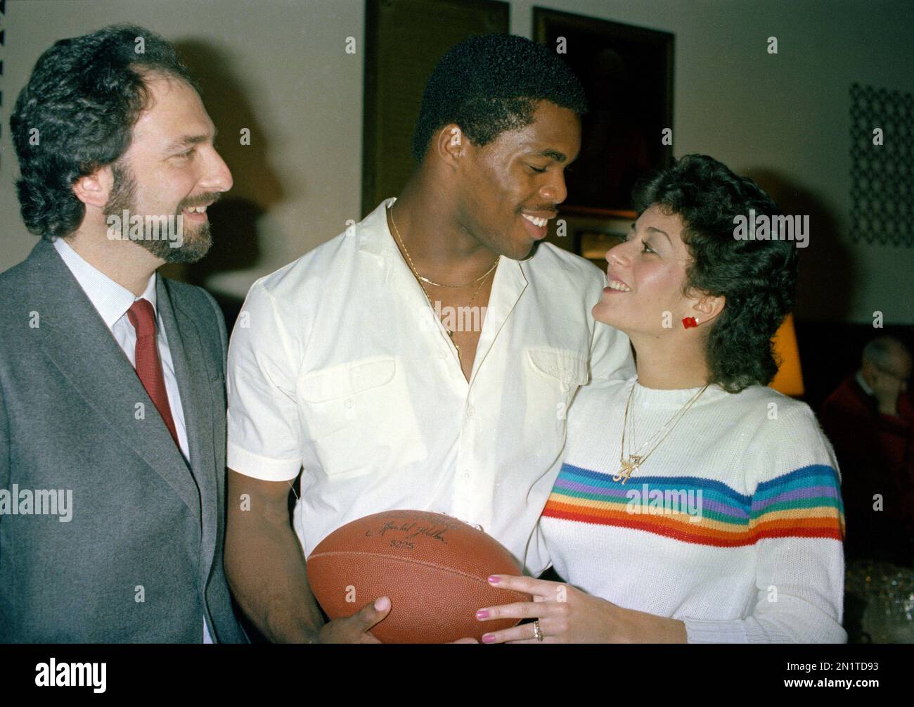 New Jersey Generals' football star Herschel Walker is pictured with his ...