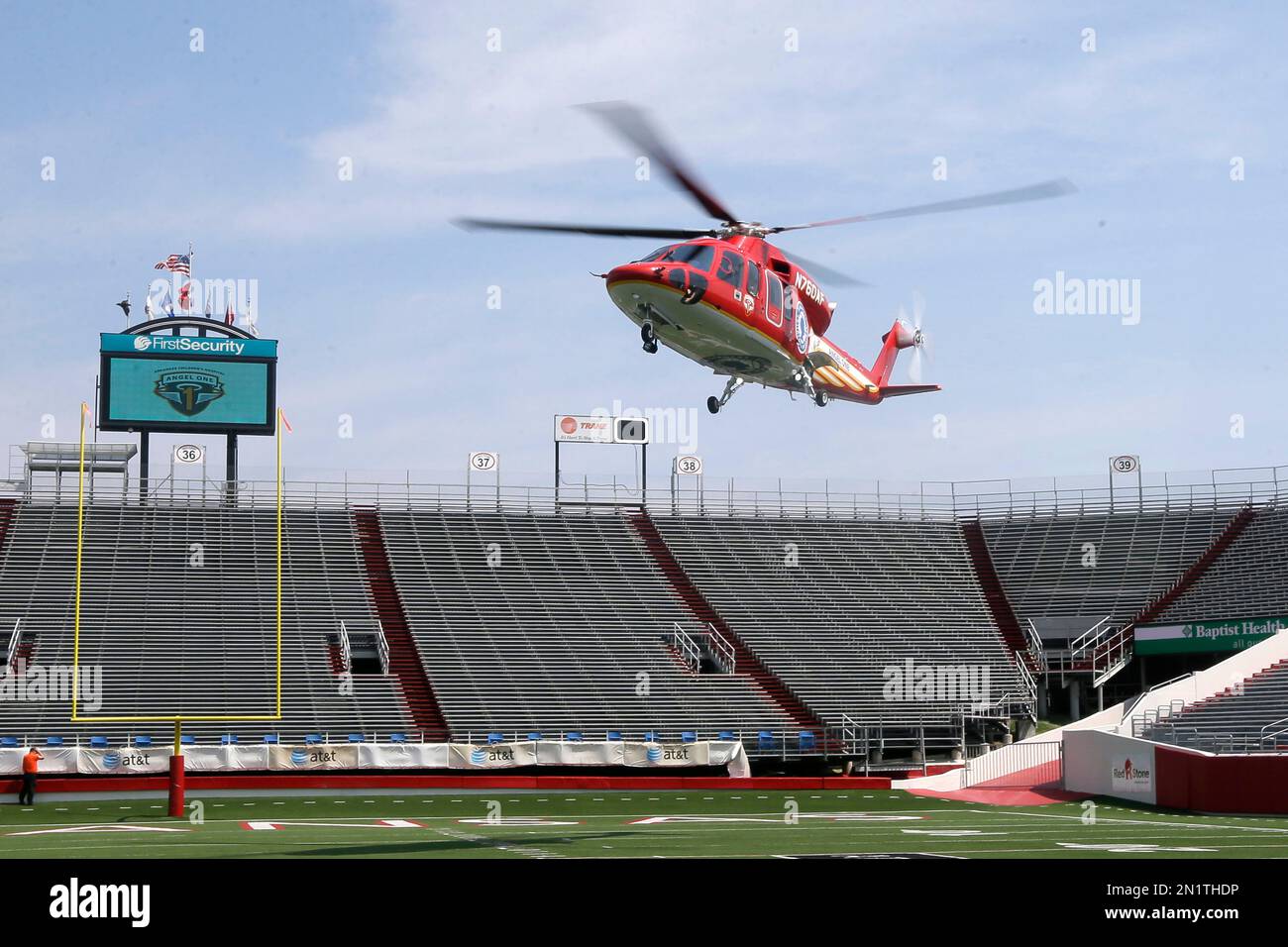 One of two Arkansas Children's Hospital Angel One helicopters lands at ...