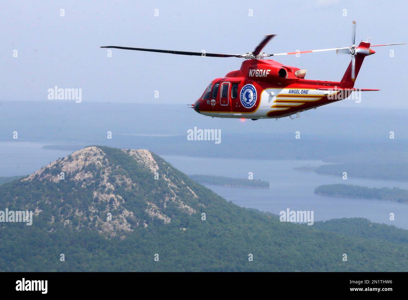 One of two Arkansas Children's Hospital Angel One helicopters is flown ...