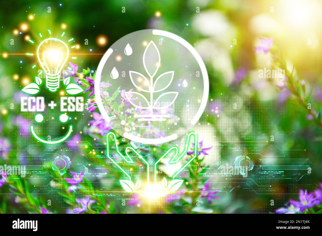 good environment concept mix with technology Stock Photo - Alamy