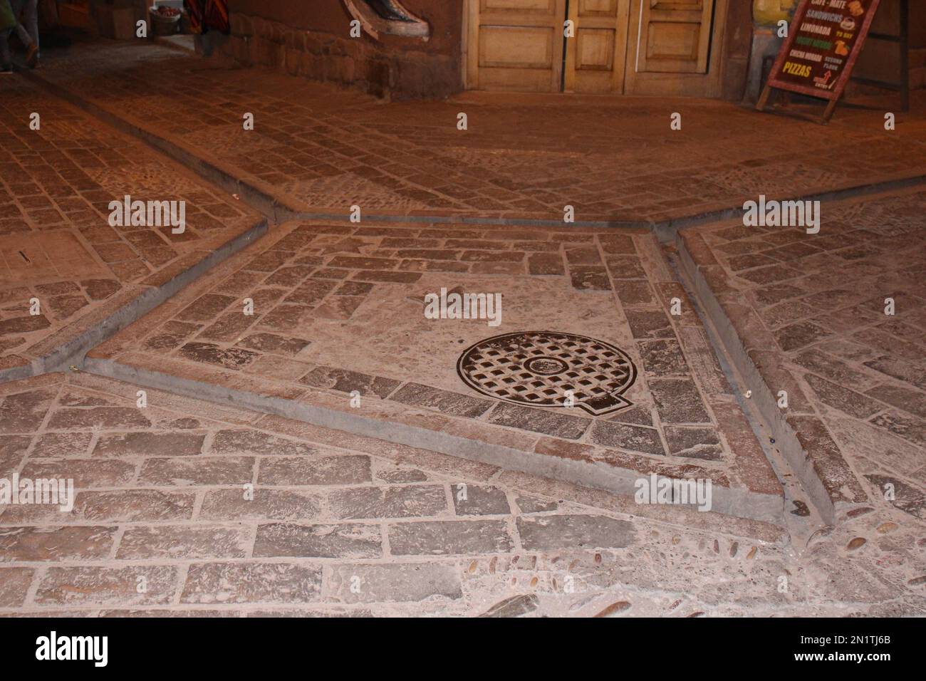The ancient water drainage system in the town of Pisac, in the Sacred ...