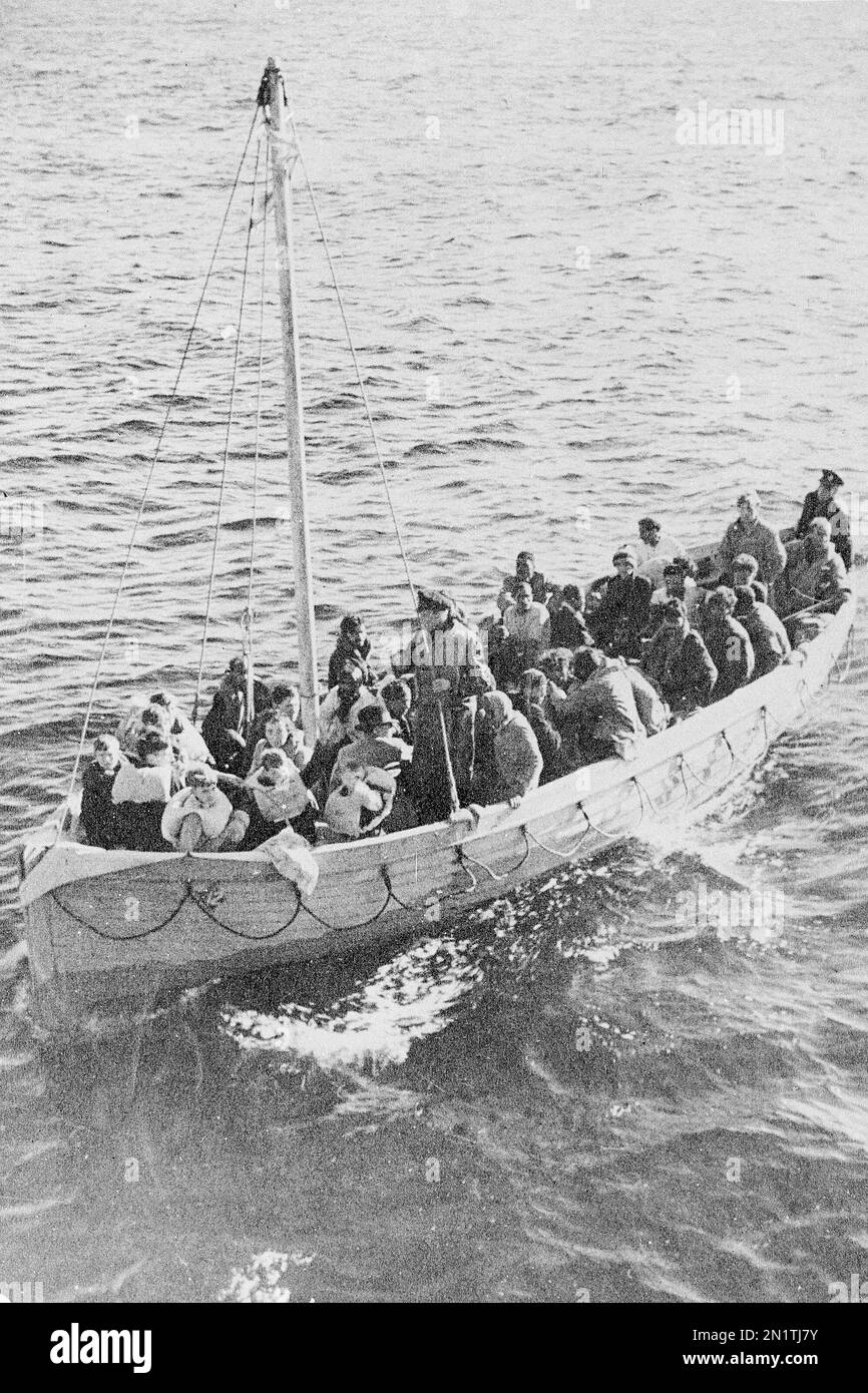 Survivors, including six children, of the SS City of Benares, near the ...