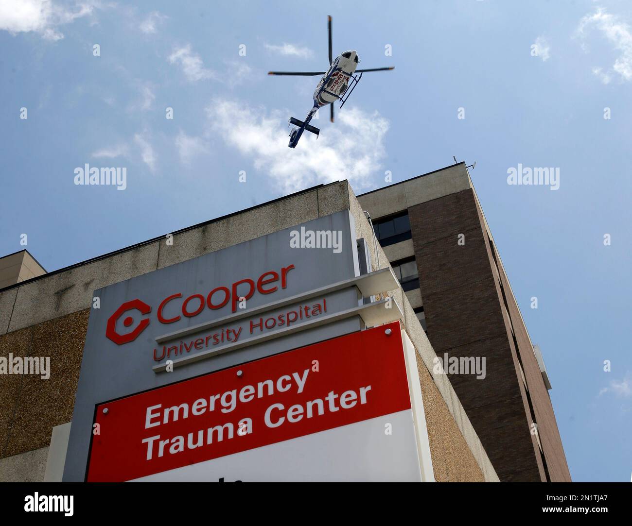 A MidAtlantic MedEvac helicopter lifts off from Cooper University ...