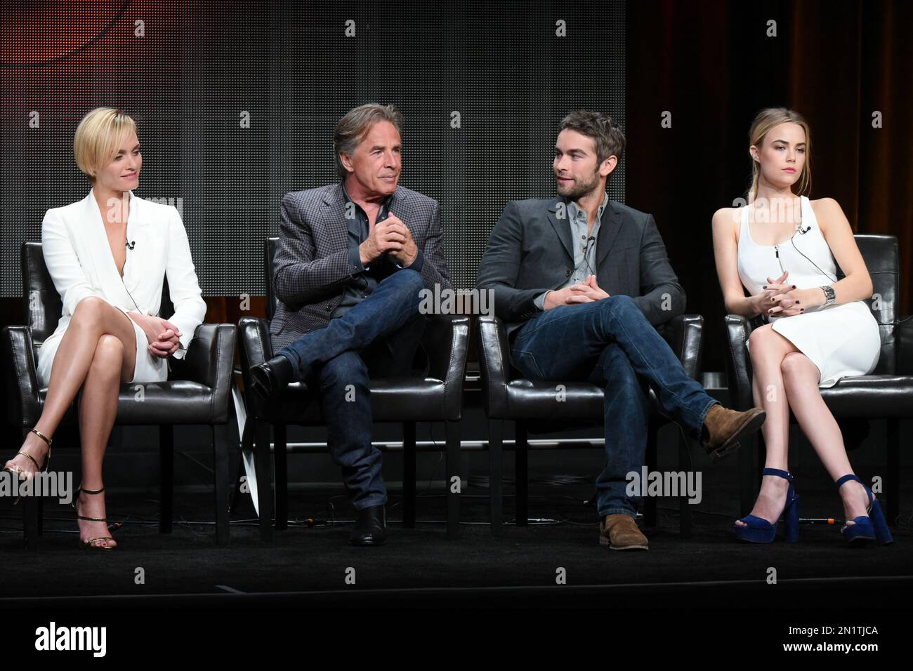 Actors Amber Valletta, from left, Don Johnson, Chace Crawford and ...