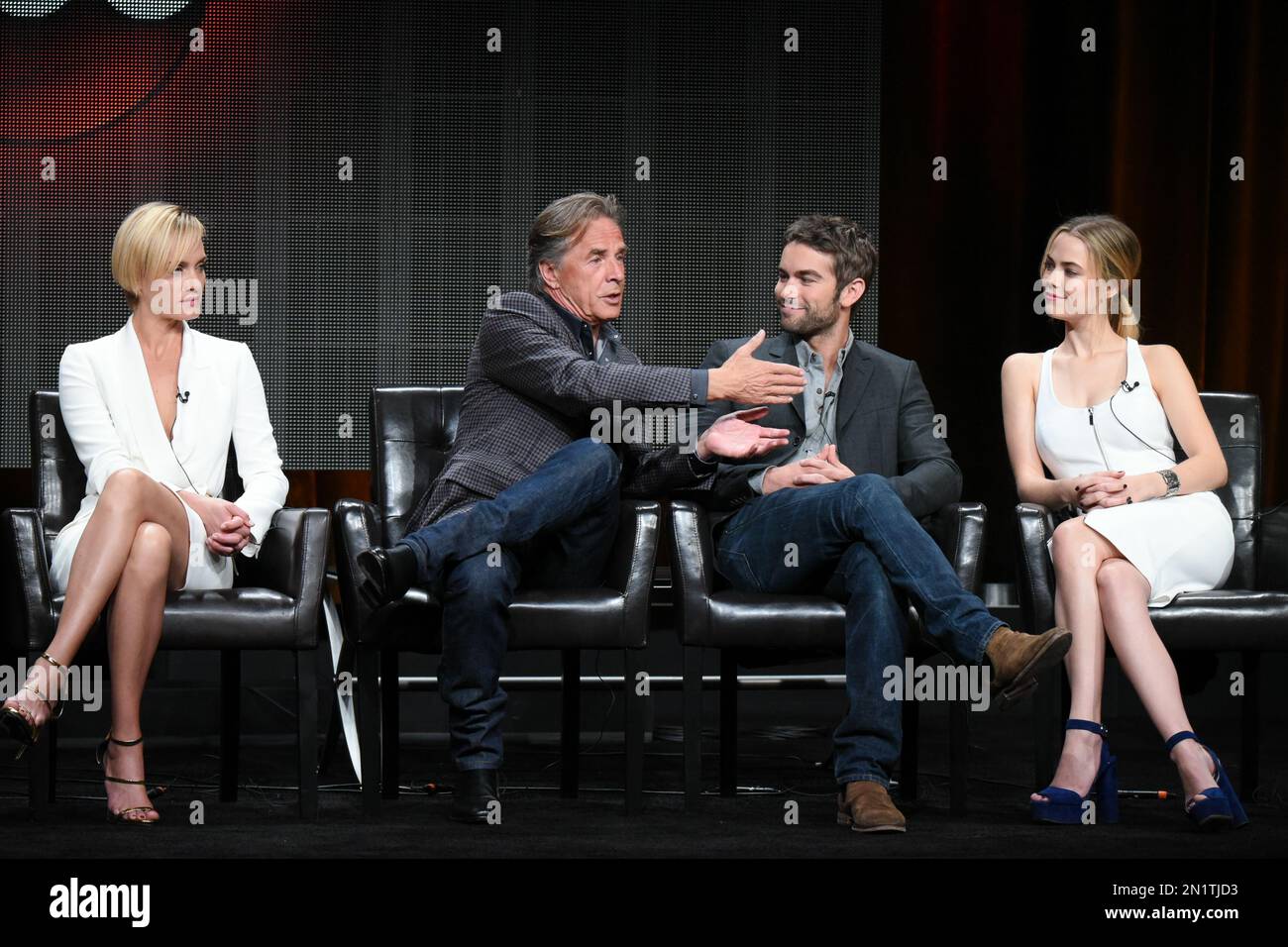 Actors Amber Valletta, from left, Don Johnson, Chace Crawford and ...