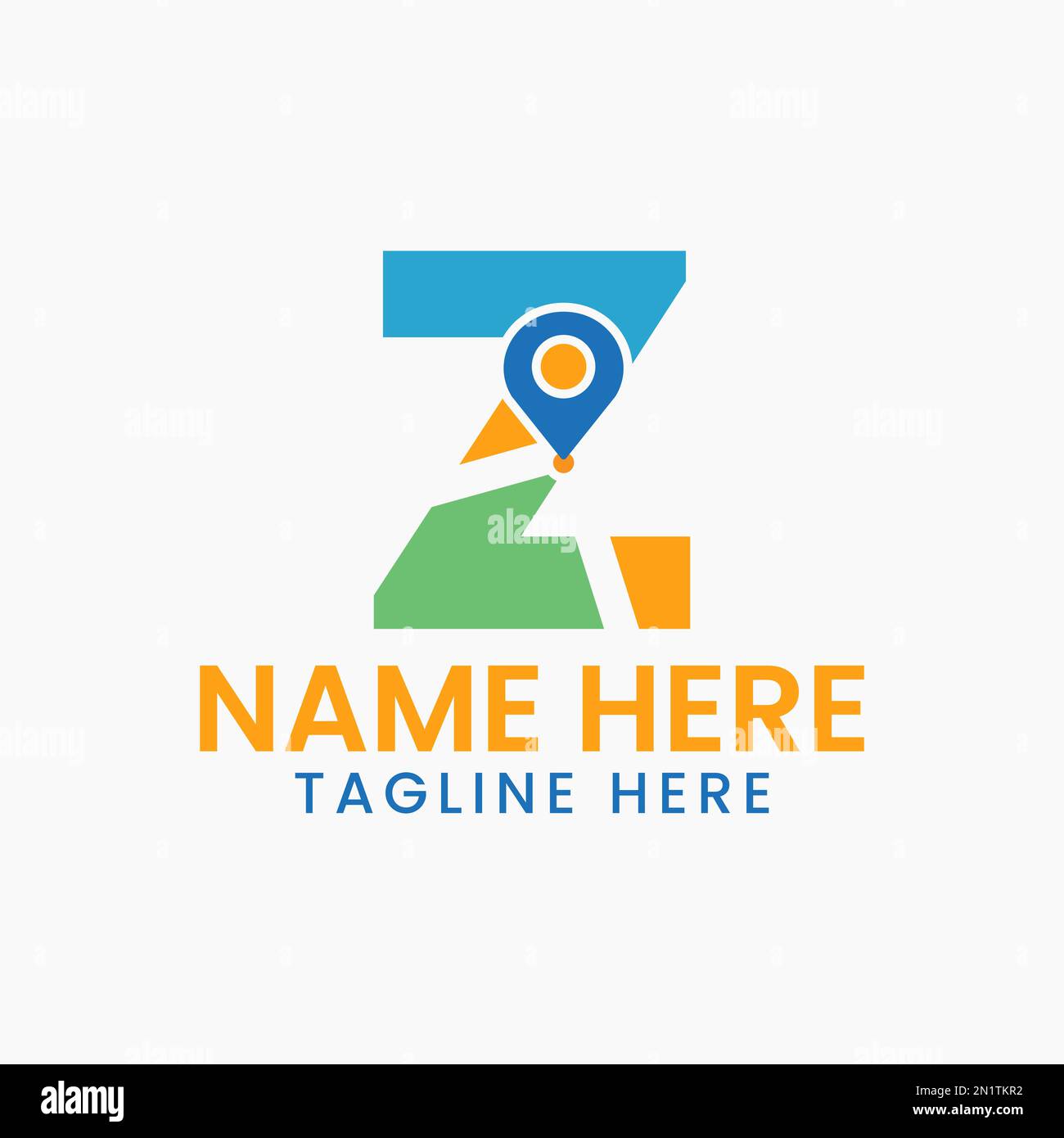 Letter Z Location Logo Concept With Gps Symbol, Pin Icon Template Stock ...