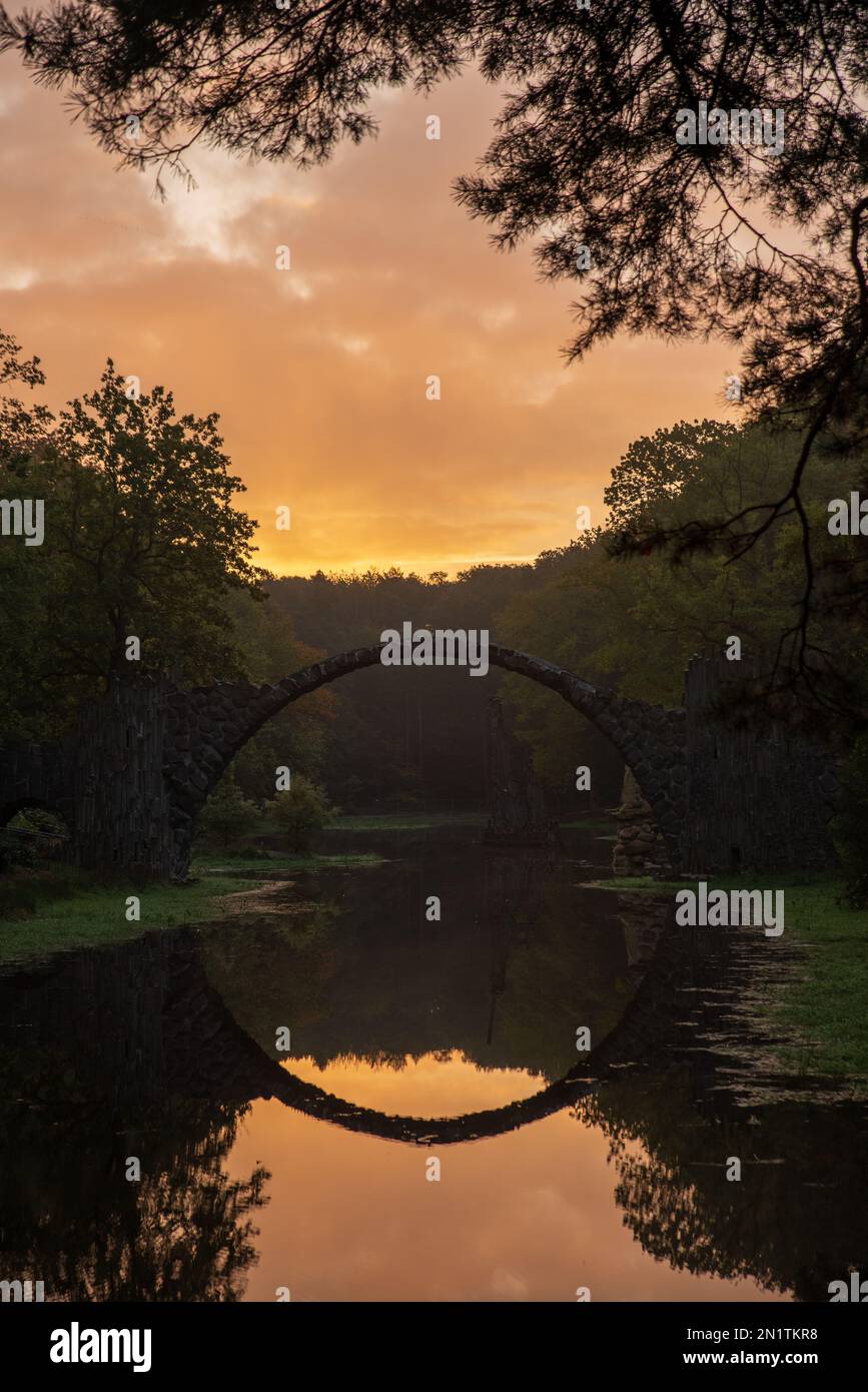 View of Devils bridge in Germany in Saxony Stock Photo - Alamy