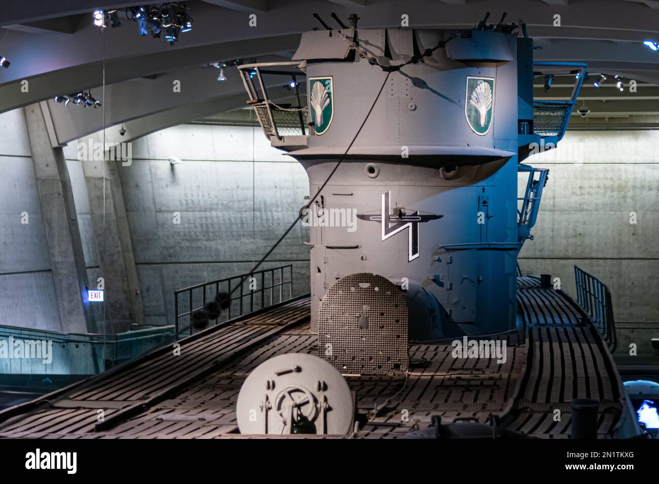 Chicago, IL, USA - February 6, 2023: Captured German submarine U-505 ...